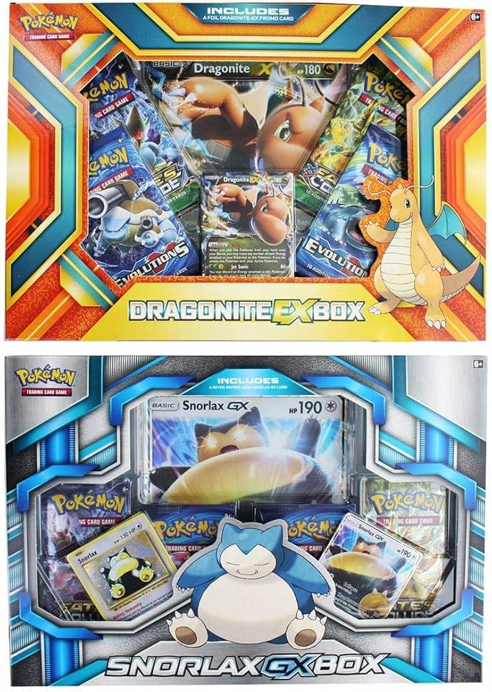 Pokemon Dragonite Ex Box & Snorlax GX Box 2-Pack – Crave Collectibles